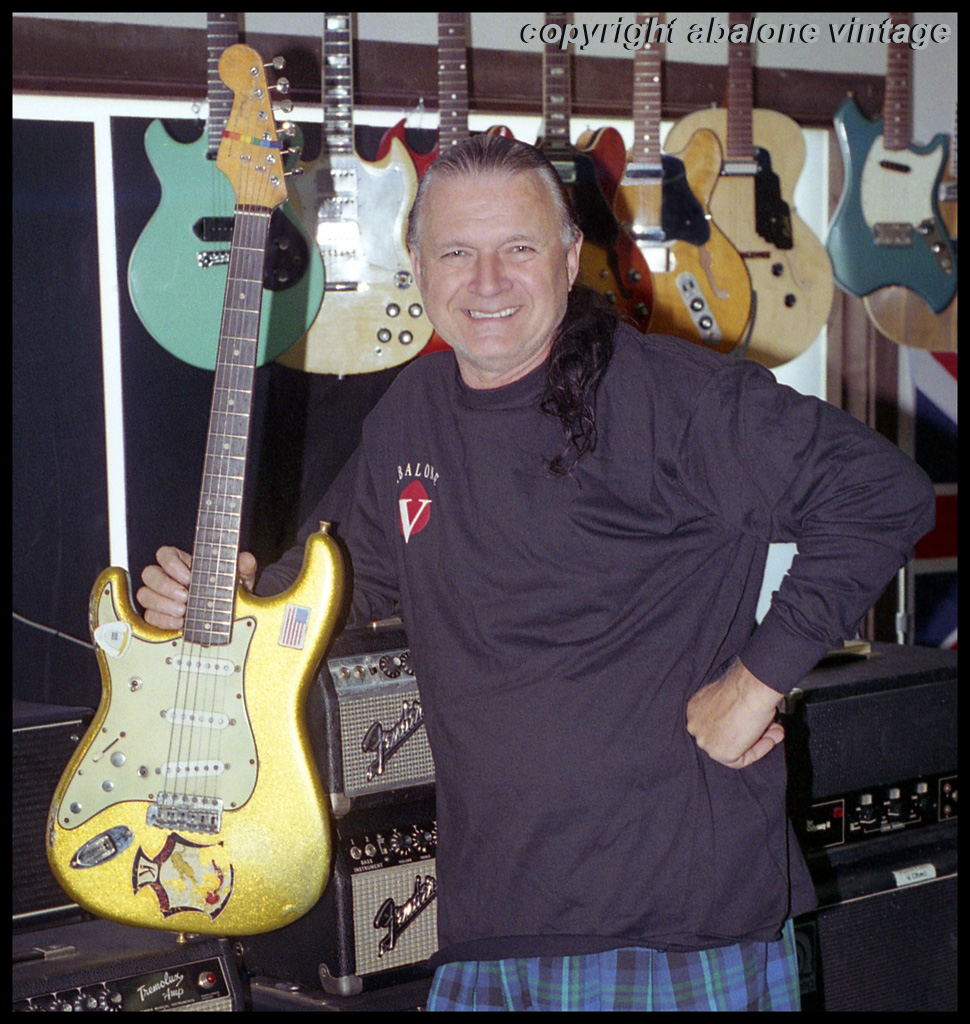 Dick Dale visits abalone vintage with his LEGENDARY Fender Strat!